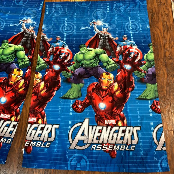 Marvel | Accents | Marvel Avengers Assemble Window Curtain 2 Panel Set ...